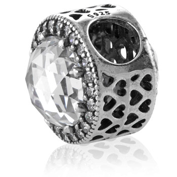 Pandora 14K Gold Plated Sparkling Entwined Hearts Charm 769270C01 ...