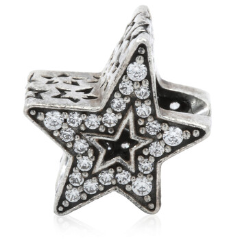 Pandora Sterling Silver Asymmetric Star Charm 790016C01 - Jewelry ...