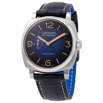 Panerai Radiomir Officine 45mm Hand Wind Blue Dial Men's Watch PAM01383 ...