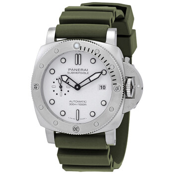 Panerai Submersible Bianco Automatic White Dial Men's Watch PAM02223 ...