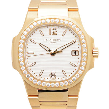Patek Philippe Nautilus 18kt Rose Gold Diamond Ladies Watch 7010R-012 ...