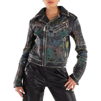 Philipp Plein Rhinestone Monogram Cotton Fleece Jogging Jacket, Size ...