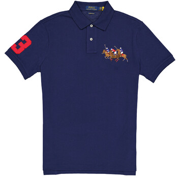 Polo Ralph Lauren Men's White Triple-Pony Cotton Polo Shirt, Size Small ...