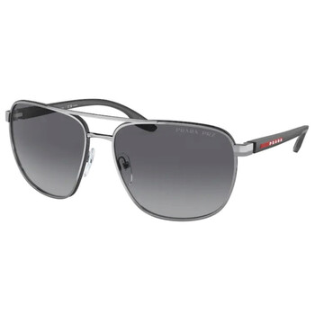 Prada Linea Rossa Dark Grey Navigator Men's Sunglasses PS 51ZS 1BC06F ...