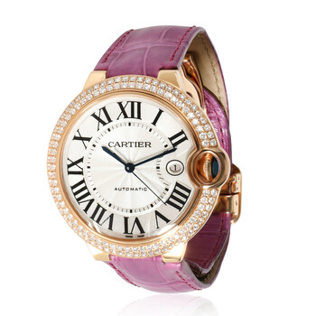 Cartier Ballon Bleu Silvered Sunray Dial Automatic Ladies 18kt Rose ...