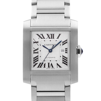 Cartier Pre-owned Cartier Tank Francaise Automatic Silver Dial Men's ...