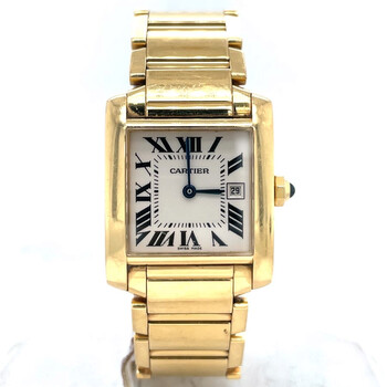Cartier Pre-owned Cartier Tank Francaise Quartz Silver Dial Ladies ...