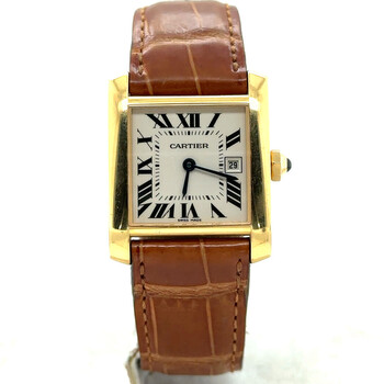 Cartier Pre-owned Cartier Tank Francaise Automatic Silver Dial Men's ...