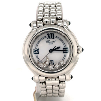 Chopard Pre-owned Chopard Happy Sport Quartz Diamond White Dial Ladies Watch 278291-2005 - Pre ...