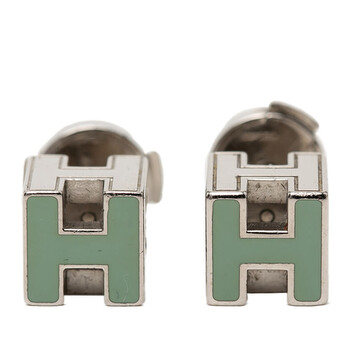 Hermes Pre-owned Hermes Palladium Plated Enamel Cage dH Cube Push Back ...