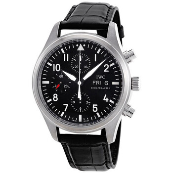 IWC Pre-owned IWC Pilot Chronograph Automatic Black Dial Men's Watch ...