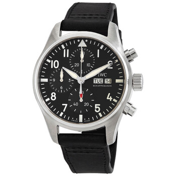 IWC Pilots Chronograph Automatic Black Dial Men's Watch IW388111 ...