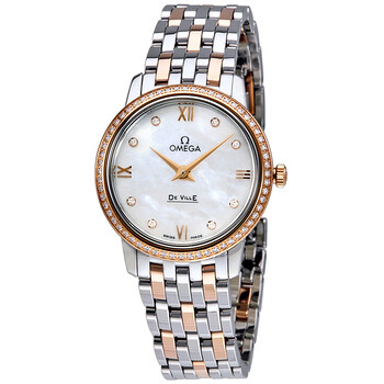 Omega De Ville Prestige Quartz Diamond Ladies Watch 424.55.27.60.55.006 785449160941 - Watches ...