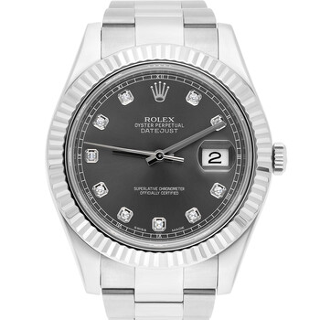 Rolex Pre-owned Rolex Datejust Ii Automatic Chronometer Diamond Silver ...