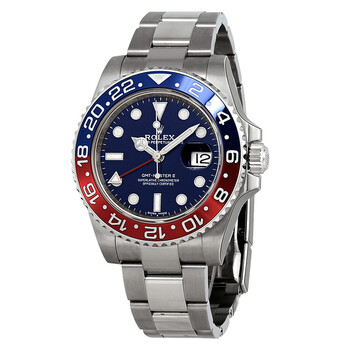 Rolex Pre-owned Rolex Gmt-Master Ii GMT Blue Dial Men's Watch ...