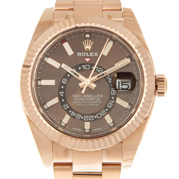 Rolex Pre-owned Rolex Sky Dweller GMT Automatic Chocolate Dial Men's ...