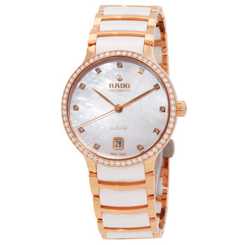 Rado Centrix Open Heart Mother Of Pearl Dial Automatic Ladies Watch ...