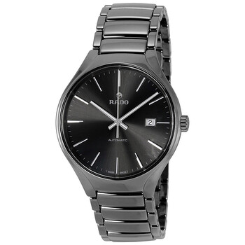 Rado True Grey Diamond Dial Automatic Men's Ceramic Watch R27057712 ...