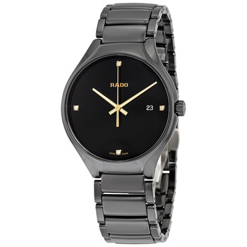 Rado True Grey Diamond Dial Automatic Men's Ceramic Watch R27057712 ...