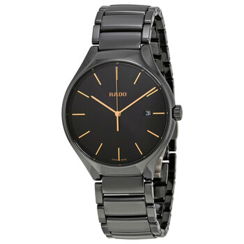 Rado True Automatic Diamond Black Dial Men's Watch R27056732 ...
