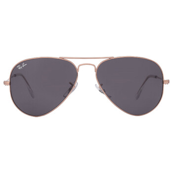 Ray-Ban Aviator Rose Gold Dark Grey Aviator Unisex Sunglasses RB3025 ...