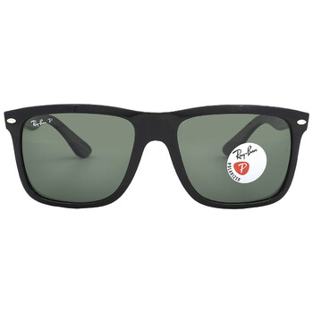 Ray-Ban Boyfriend Two Green Square Unisex Sunglasses RB4547 601/58 60 ...