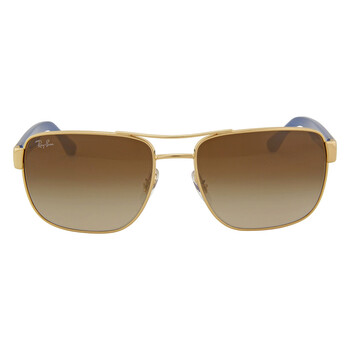 Ray-Ban Brown Gradient Square Men's Sunglasses RB3530 001/13 58 ...