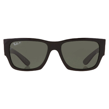 Ray-Ban Carlos Polarized Green Rectangular Unisex Sunglasses RB0947S ...