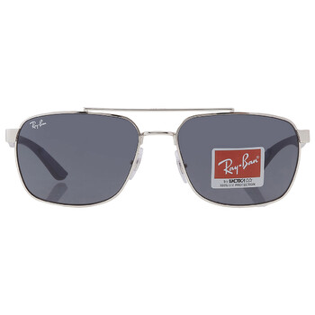 Ray-Ban Dark Gray Rectangular Unisex Sunglasses RB3701 924387 59 ...
