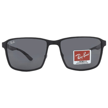 Ray-Ban Grey Square Unisex Sunglasses RB3721 187/11 59 8056597936637 ...