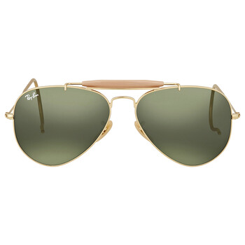 Ray-Ban Outdoorsman I G-15 Green Aviator Unisex Sunglasses RB3030 W3402 ...