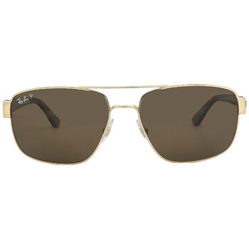 Ray-Ban Polarized Purple Mirrored Gold Gradient Rectangular Men's ...