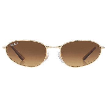 Ray-Ban Polarized Brown Irregular Unisex Sunglasses RB3732 001/57 56 ...