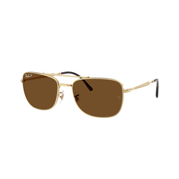Ray-Ban Polarized Brown Square Unisex Sunglasses RB3754 927557 60 ...