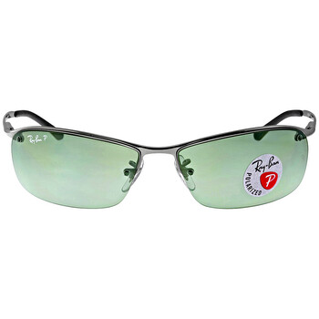 Ray-Ban Green Classic Rectangular Unisex Sunglasses RB3183 004/71 63 ...
