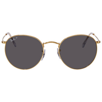 Ray-Ban Round Metal Dark Grey Unisex Sunglasses RB3447 9202B1 53 8056597858410 - Sunglasses ...