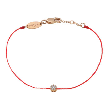 Redline Illusion Round Diamond In Rose Gold String Bracelet, Size 16.5 ...