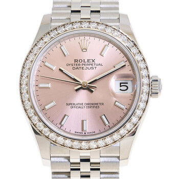 Rolex Lady Datejust Automatic Pink Diamond Dial Ladies Jubilee Watch ...