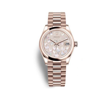 Rolex Datejust 31 Automatic Mother of Pearl Butterfly Diamond Pave Dial ...