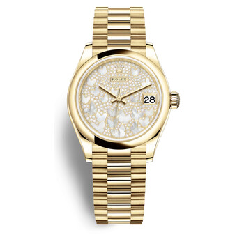 Rolex Datejust 31 Mother of Pearl Butterfly Diamond Dial Ladies ...