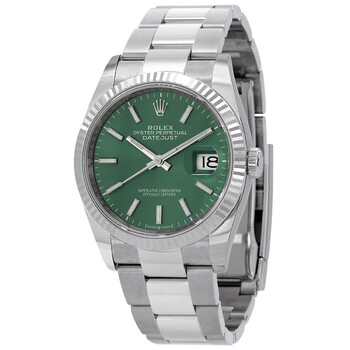 Rolex Datejust 41 Mint Green Dial Automatic Men's Steel and White Gold Oyster Watch M126334-0027 ...