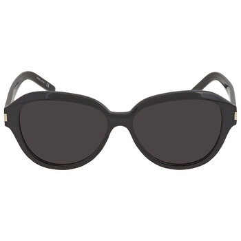 Saint Laurent Grey Oval Ladies Sunglasses SL M3 002 55 889652059693 ...