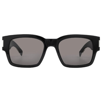 Saint Laurent Grey Square Ladies Sunglasses SL 424 002 56 889652327983 - Sunglasses, YSL - Jomashop