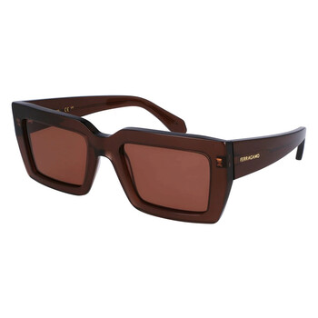 Ferragamo Salvatore Ferragamo Brown Rectangular Men's Sunglasses ...