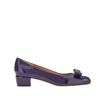 Ferragamo Salvatore Ferragamo Ladies Deep Purple Vara Bow Pump Shoe ...