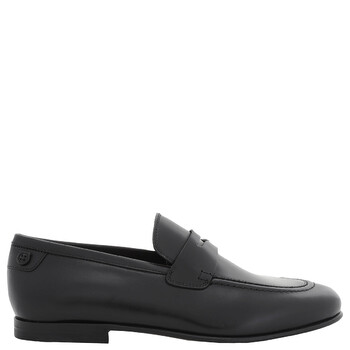 Ferragamo Salvatore Ferragamo Men's Goya Black Leather Penny Loafers, Size 6.5 021068 758419 ...