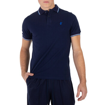Save The Duck Men's Navy Blue Richard Tipping Polo Shirt, Size Small ...