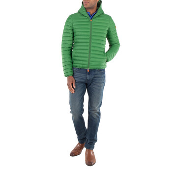 Save The Duck Rainforest Green Duffy Puffer Jacket, Size Large D30650M ...