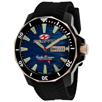 Seapro Scuba Dragon Diver Limited Edition 1000 Meters Quartz Blue Dial ...