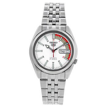 Seiko Series 5 Automatic Date-Day White Dial Men's Watch SNK559J1 ...